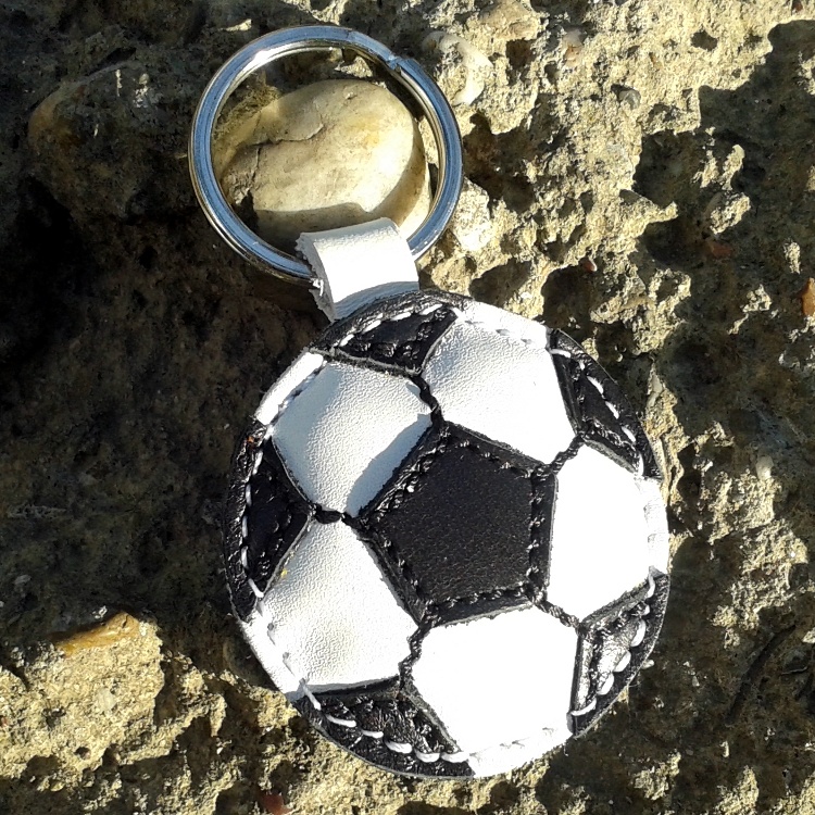 Soccer Ball Keychain - Leather - Football - on Luulla